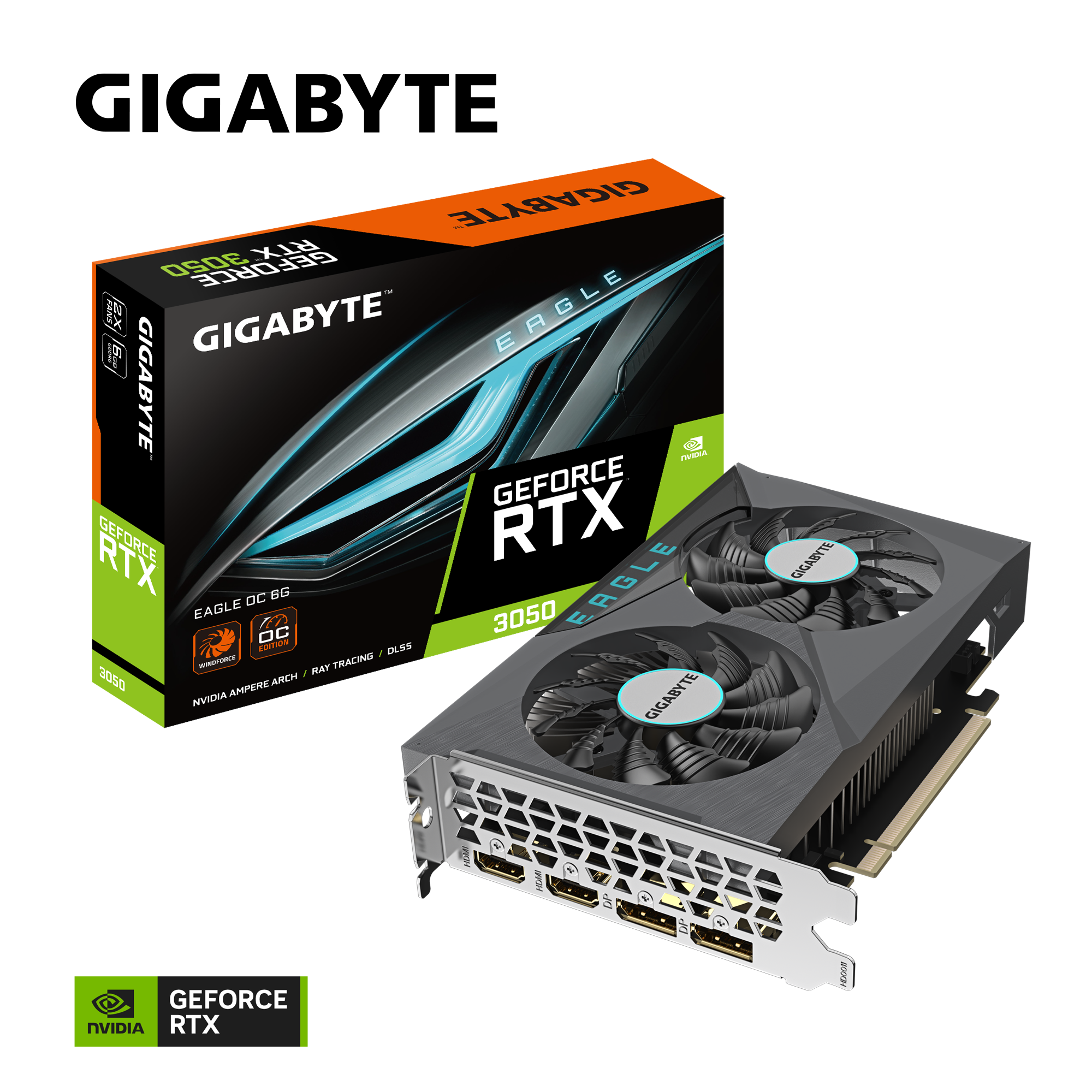 GIGABYTE GeForce RTX 3050 Eagle OC 6G Graphics